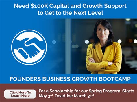 Apply For Scholarship Founders Business Growth Bootcamp Ellevate