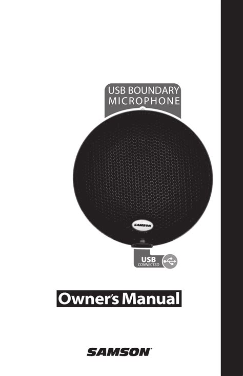 Samson Ub1 Omnidirectional Usb Boundary Microphone User Manual 12 Pages