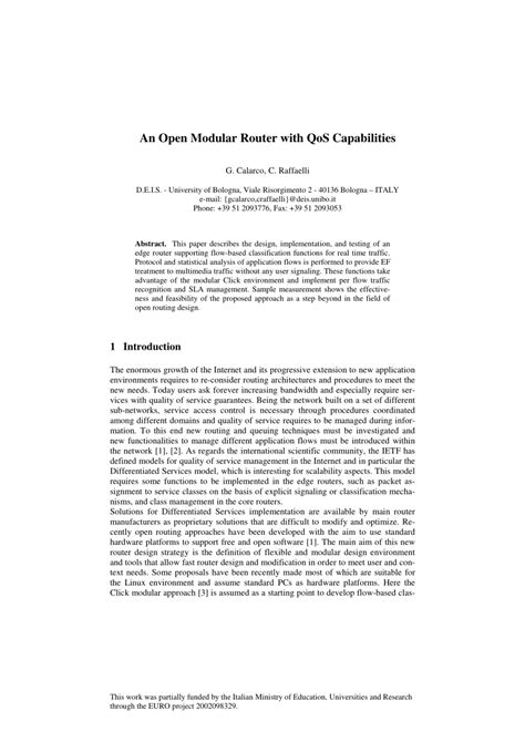 pdf an open modular router with qos capabilities