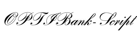 OPTIBank Script Font Download For Free FFonts Net