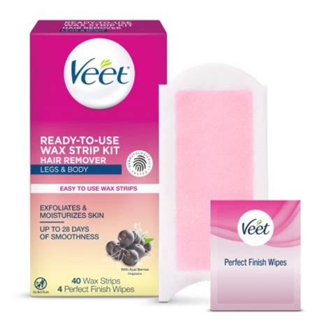 Veet Legs And Body Wax Strip Kit 40 Ct Kroger