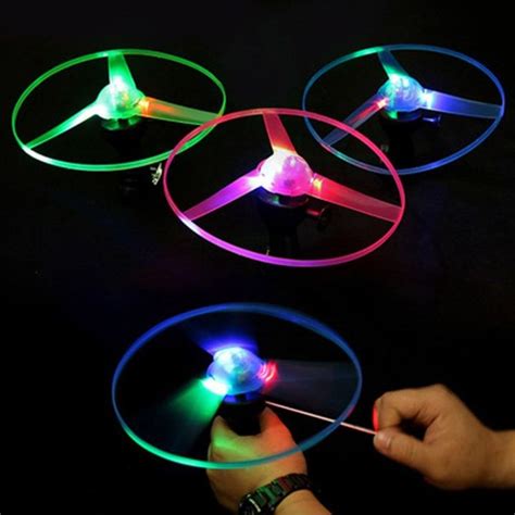 Banda Handle Flashing Fun Interest Rope Flying Helicopter Toys Luminous