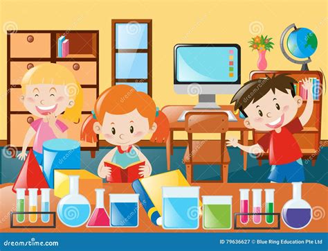Science Classroom Icons For Design Cartoon Vector 352580535