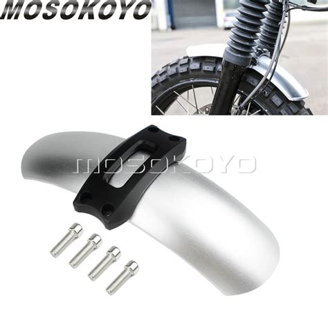 Guardabarros Delantero Plateado Para Motocicleta Cubierta Con