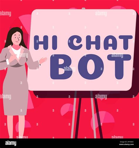 Hand Writing Sign Hi Chat Bot Conceptual Photo Greeting To Robot Machine Who Answers To A Sent