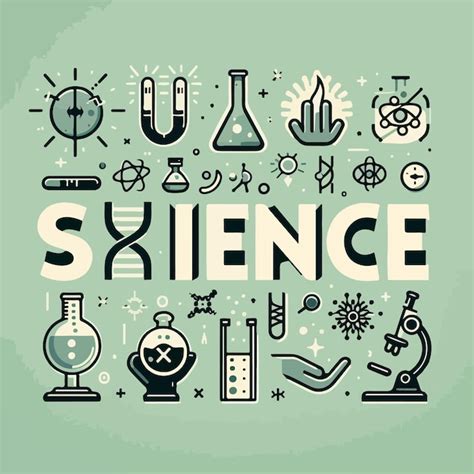 Premium Vector Science Word Concept Vector Illustration With
