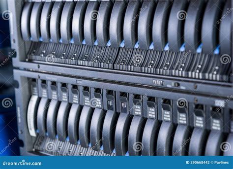 Cluster Of Data Storage SSD Hard Drives Inside Server Rack Stock Photo Image Of Mainframe