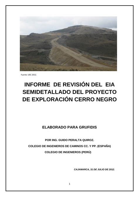 Pdf Informe De RevisiÓn Del Eia Semidetallado Del Proyecto De