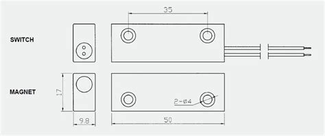 Industrial Hardwired Magnetic Door Contact Zions Security Alarms
