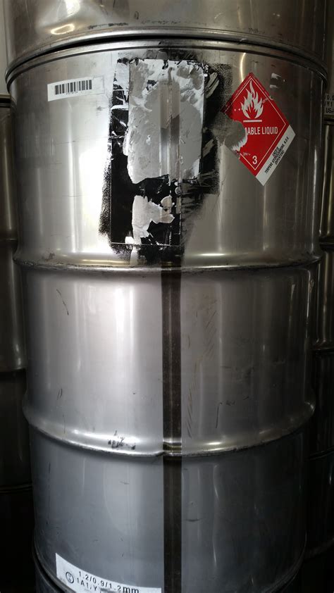 55 Gallon Used Stainless Steel Barrel Closed Head Closed Top Barrels Used Stainless Steel