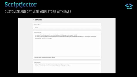 Scriptinjector Scriptinjector Shopify App Store