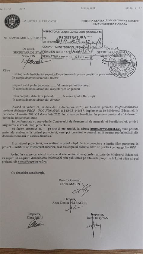 Ordinul Nr 6613 2024 Pentru Aprobarea Calendarului Operatiunilor De Organizare A Retelei Scolare
