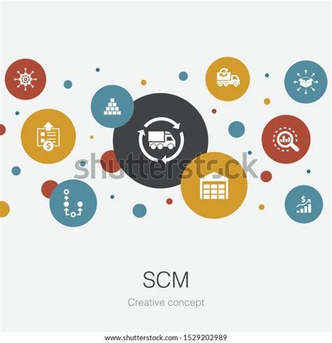 Scm Trendy Circle Template Simple Icons Stock Vector Royalty Free Shutterstock