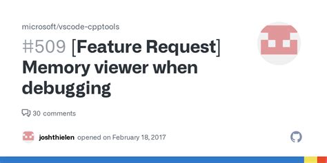 Feature Request Memory Viewer When Debugging · Issue 509 · Microsoft