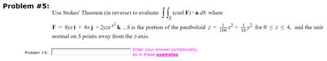Solved Problem 5 Use Stokes Theorem In Reverse To