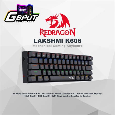 Redragon Lakshmi K606R Red Switch | Shopee Philippines