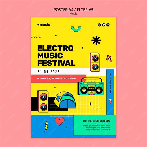 Free Psd Hand Drawn Music Performance Flyer Template