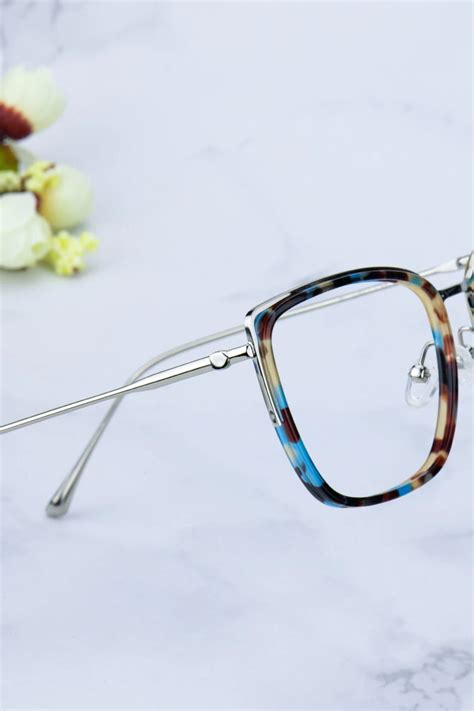 Yc 2240 Rectangle Floral Eyeglasses Frames Leoptique