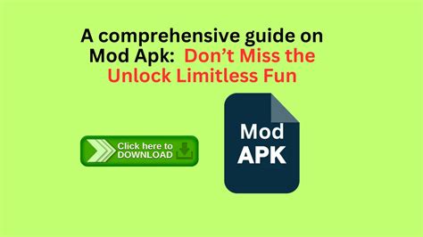 A Comprehensive Guide On Mod Apk Dont Miss The Unlock Limitless Fun
