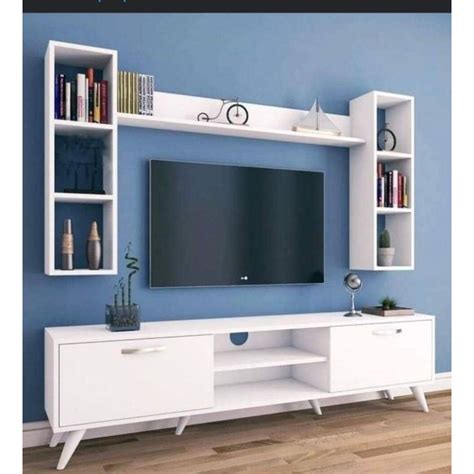 Jual Backdrop TV Rak Buku Minimalis 120 Cm Tanpa Meja Shopee Indonesia