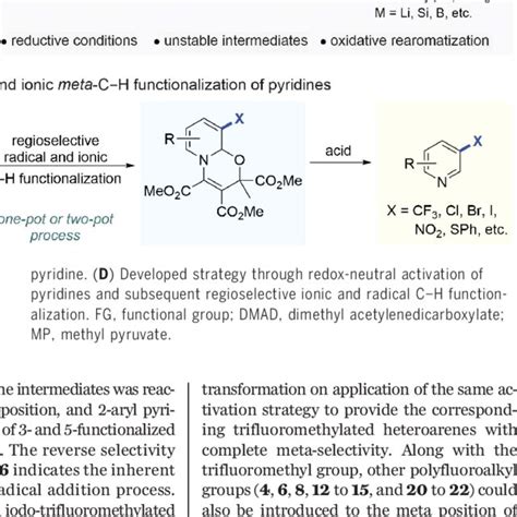 Pdf Radical And Ionic Meta Ch Functionalization Of Pyridines