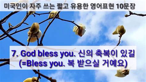미국인이 자주 쓰는 짧고 유용한 영어회화표현 10문장웰컴샘영어 Youtube
