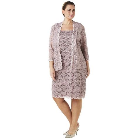 Plus Size Connected Apparel Long Sleeve Sequin Lace Jacket Dress Boscovs