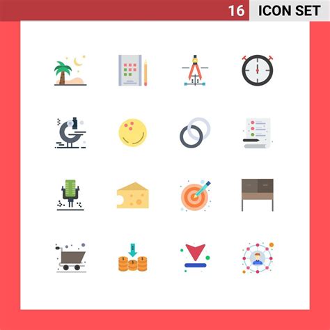 Stock Vector Icon Pack Of 16 Line Signs And Symbols For Bowling Research Drawing Microscope