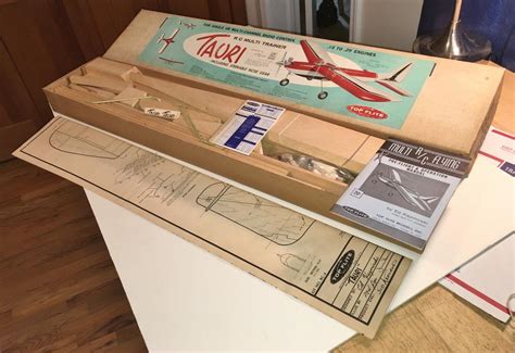 1960s Top Flite Tauri R C Airplane Model Kit No Rc 4 1895 With Box Beauty 1935264491