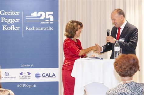 Law Firms 125th Anniversary With Dr Brigitte Bierlein Gpk Pegger Kofler And Partner