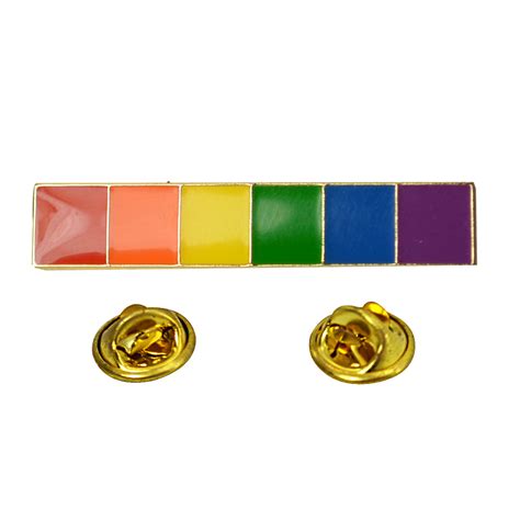 Gaysentials Lapel Pin Rainbow Bar Phs International
