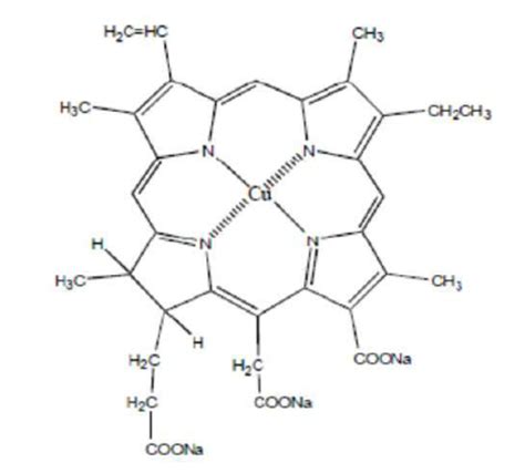 Chemical Structure Of Chlorophyllin Based On The Described Positive