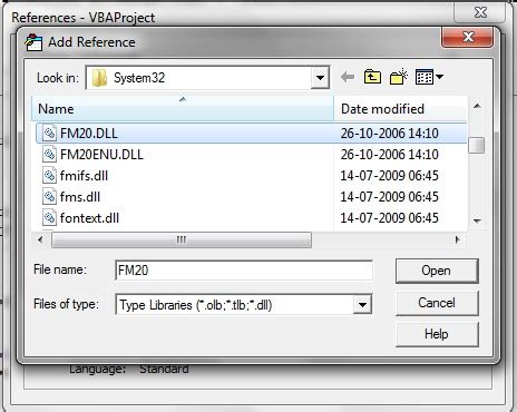 Excel VBA Excel Reference Libraries In Excel WorkBook