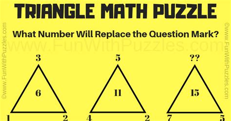 Triangle Math Puzzle Number Logic Brain Teaser