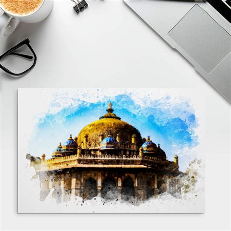 Free Watercolor Drawing Mockup PSD Template Mockup Den