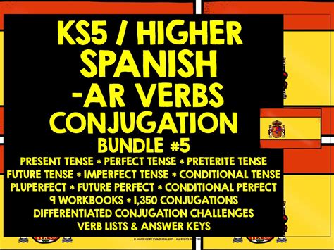 Spanish Ar Verbs Conjugation Practice 5 Teaching Resources