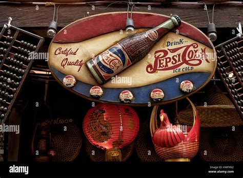 Vintage Pepsi Cola Sign Antique Plaque Stock Photo Alamy
