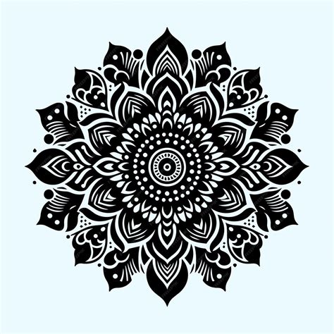 Rangoli Patterns Silhouette Vector Illustration Premium Ai Generated