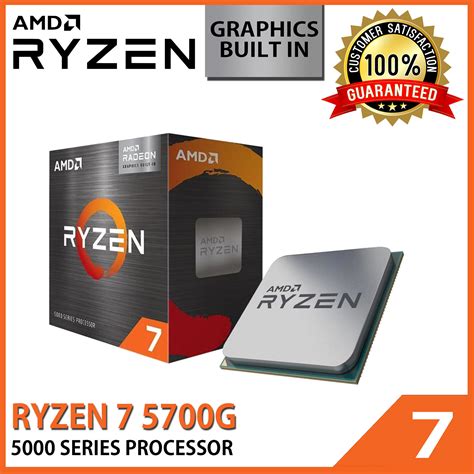 Amd Ryzen 5700g Ryzen 5000 G Series Cezanne Zen 8 Core Ghz Socket Am4