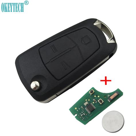 OkeyTech 3 Buttons Flip Remote Key For Vauxhall Opel Astra G J H Corsa