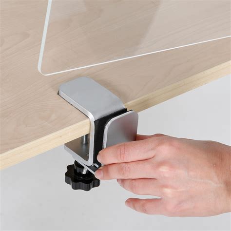 30 X 40 Acrylic Protective Shield With Metal Counter Edge Clamp