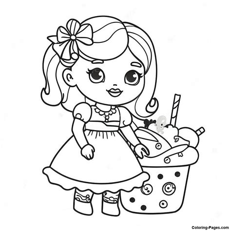 Candylicious Doll With Sweet Treats Coloring Page Coloring