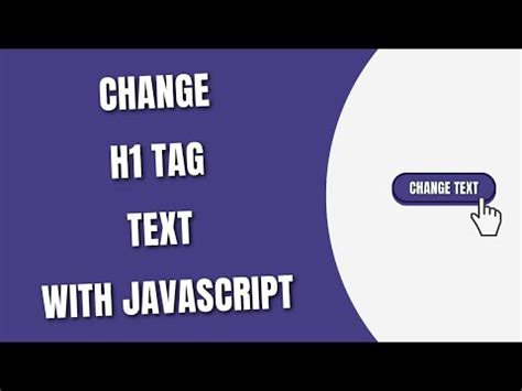 Change H1 Tag Text With JavaScript HowToCodebabe Com YouTube
