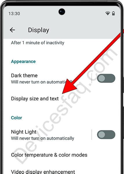 how to increase the font size on android