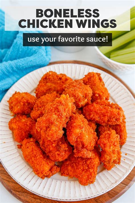 These Easy Boneless Chicken Wings Are Lightly Breaded With Panko Bread