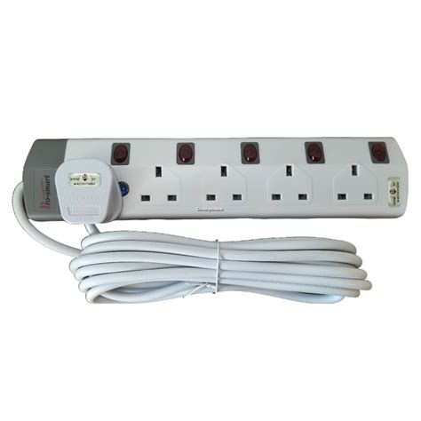 Pro Smart Trailing Socket Extension With Neon 5g 5m