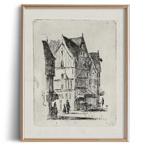 AVOI Town Building Drawing Rustic Gray Picture City Architecture