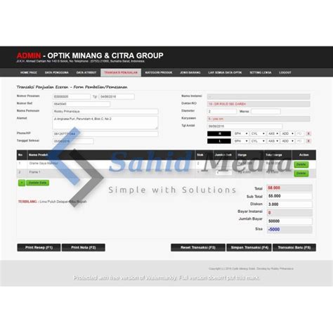 Jual Aplikasi Manajemen Penjualan Optik Point Of Sale Shopee Indonesia