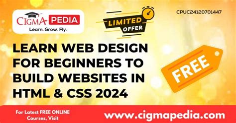Learn Web Design For Beginners To Build Websites In Html And Css 2024 Free Udemy Course Cigma