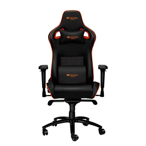 Игровое кресло Canyon Corax, Искусственная кожа, Черный/Оранжевый